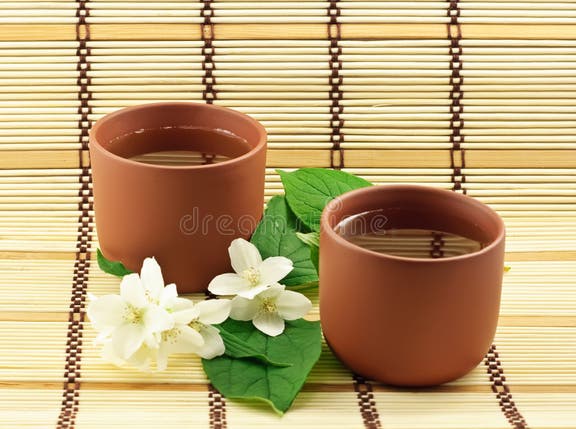 Jasmin tea stock image. Image of heat, green, clay, elegant - 14521083