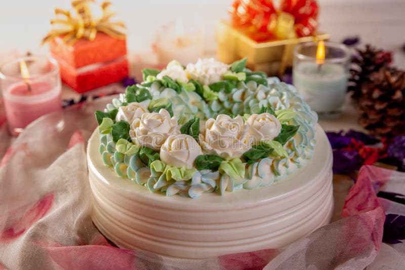 Jasmine Cake To Celebrate the Event Stock Image - Image of beautiful ...