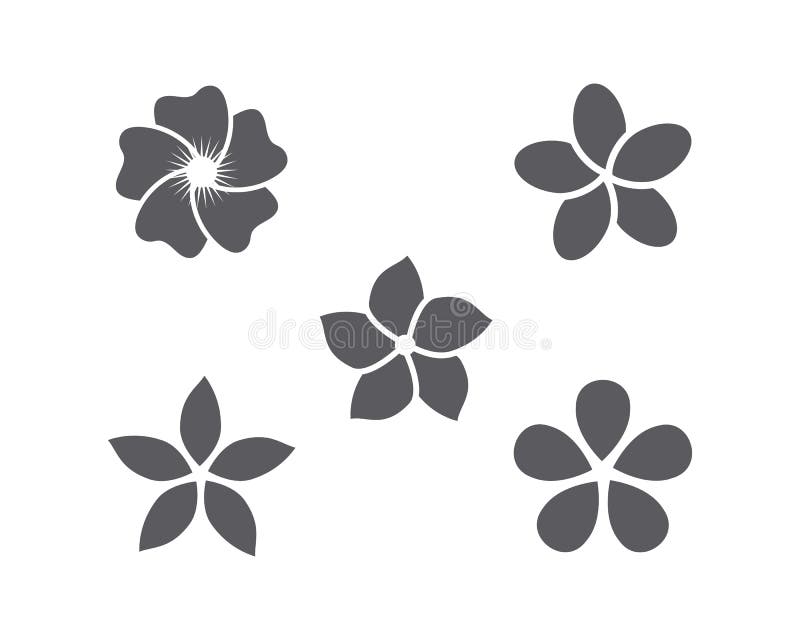 Jasmine Flower Icon Logo Template Stock Vector - Illustration of care ...