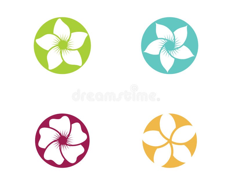 Jasmine Flower Icon Logo Template Stock Vector - Illustration of icon ...