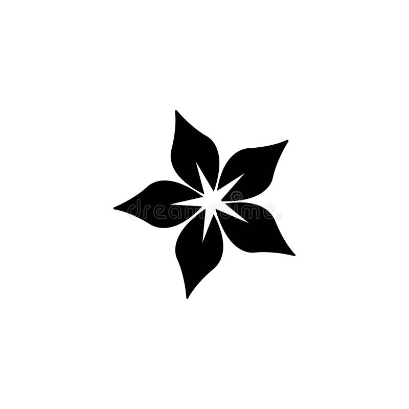 Jasmine Icon Logo Vector Design Template Stock Illustration ...