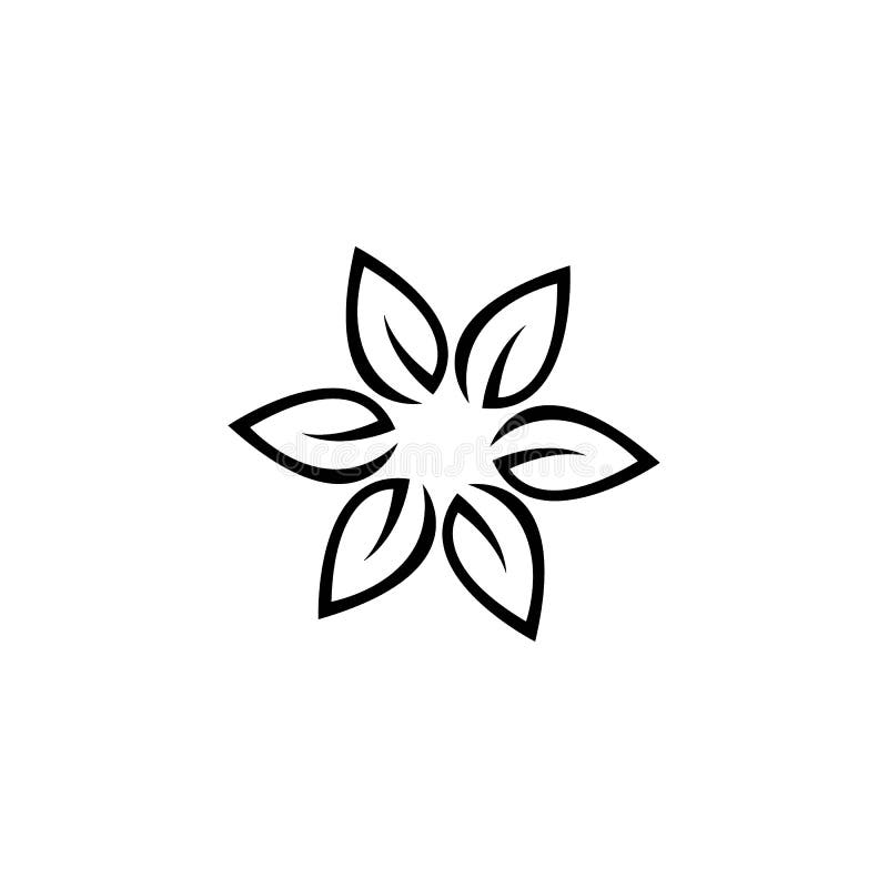 Jasmine Icon Logo Vector Design Template Stock Illustration ...