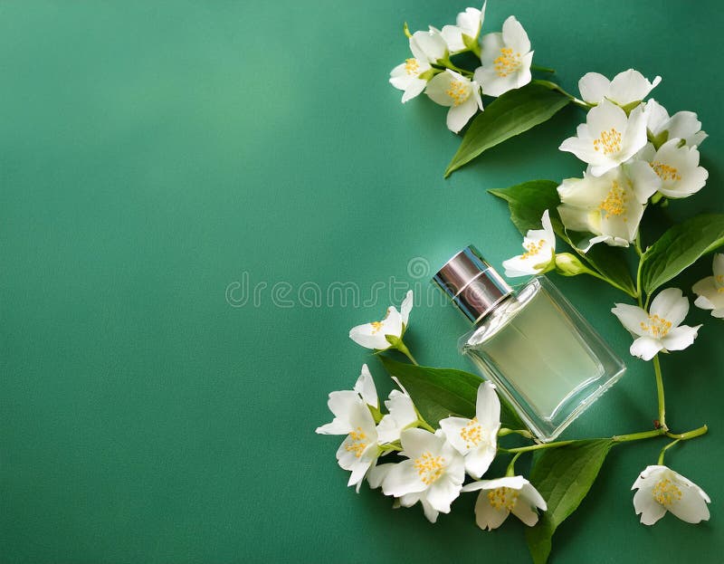 Jasmine Perfume Springtime Floral Greeting Design with Flowers and ...