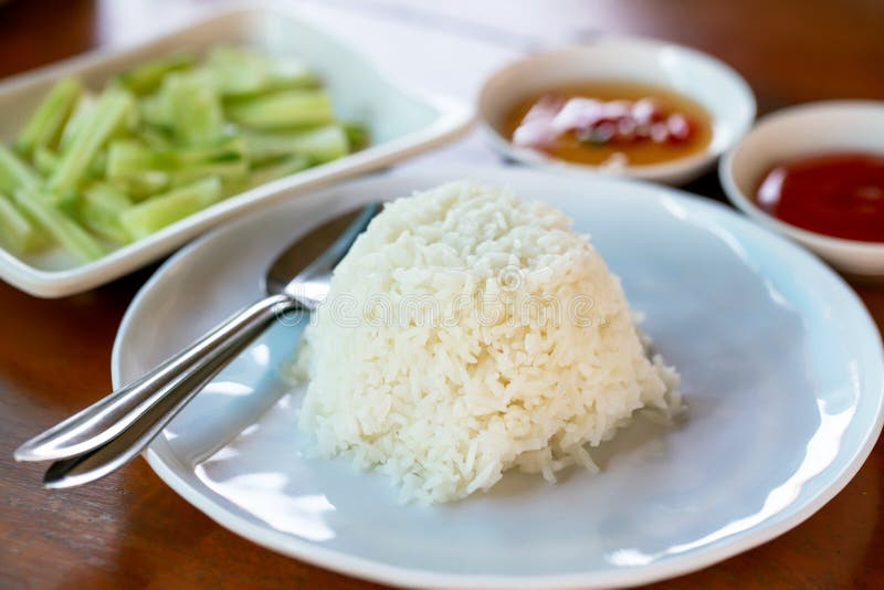 Jasmine Rice Has a Mild Aroma. Stock Image - Image of bowl, cook: 247829539