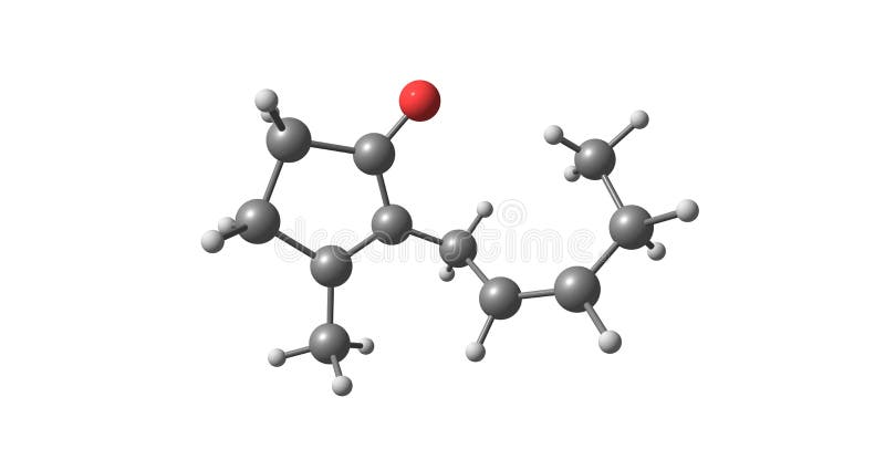 Jasmone Molecular Structure Isolated on White Stock Illustration ...