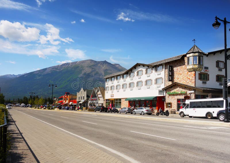 Jasper Street Traffic Canada Editorial Stock Photo - Image of rockies ...