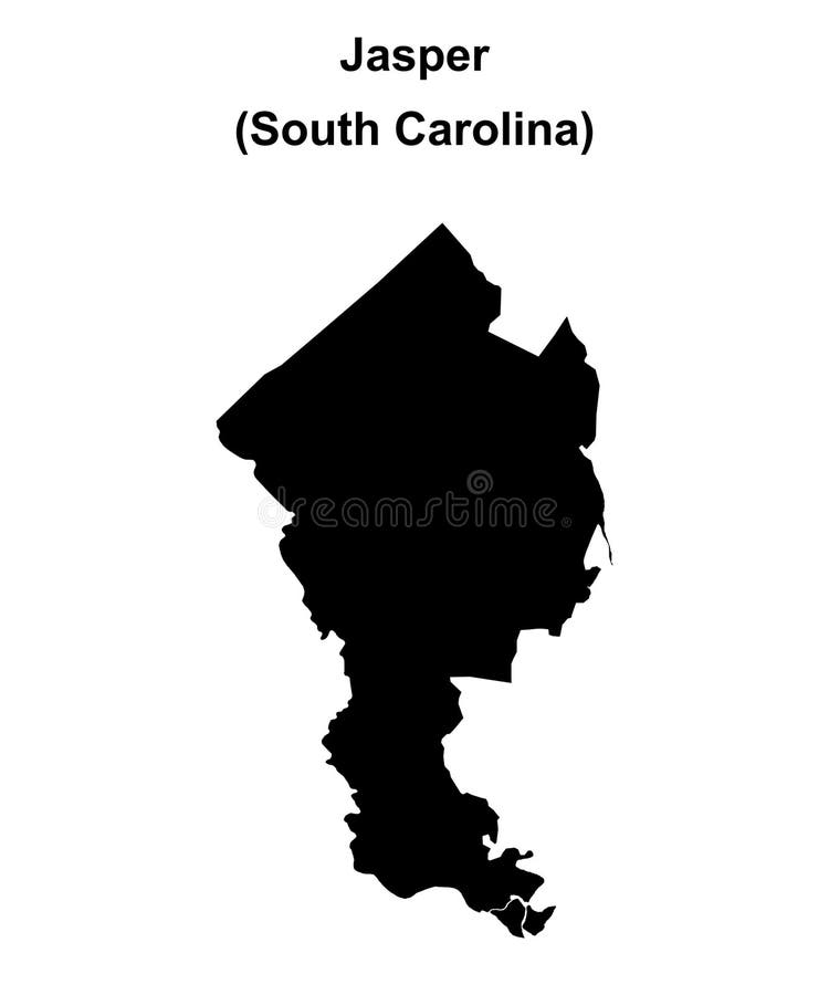 Jasper outline map stock vector. Illustration of county - 361757407