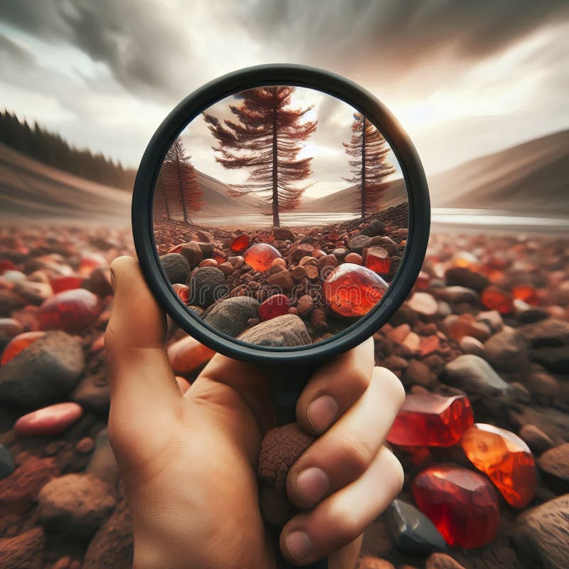 116 14. Jasper Filter - Looking through a Magnifying Glass Wit Stock ...