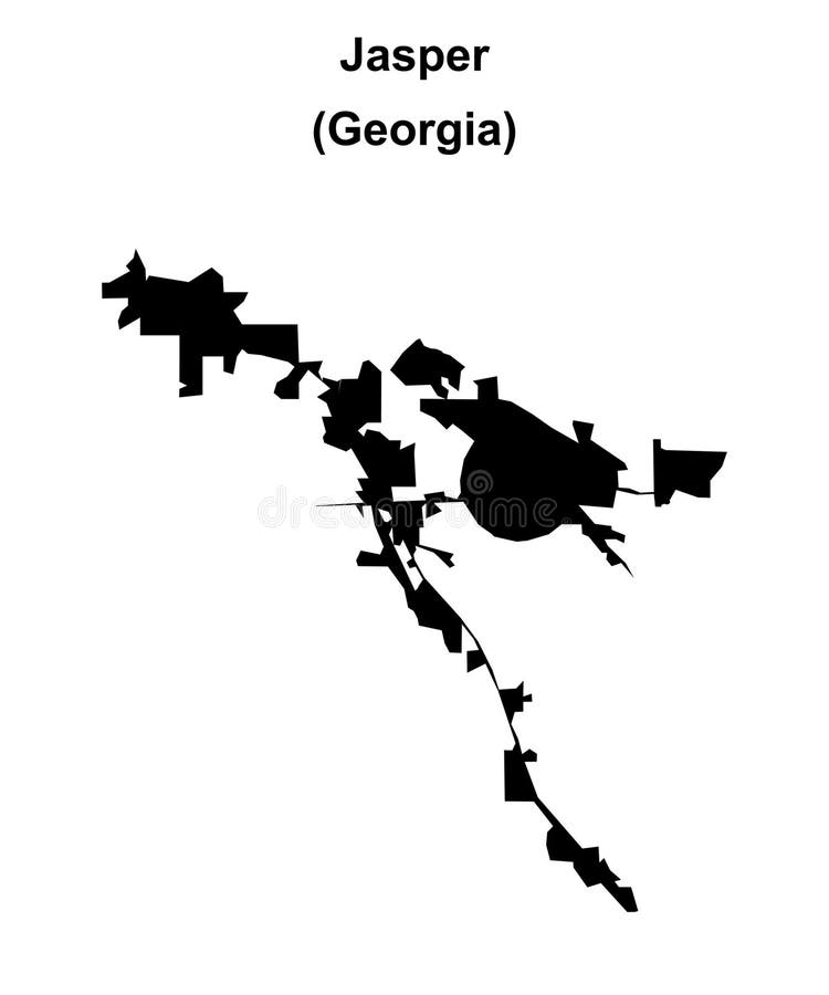 Jasper outline map stock vector. Illustration of georgia - 387023198