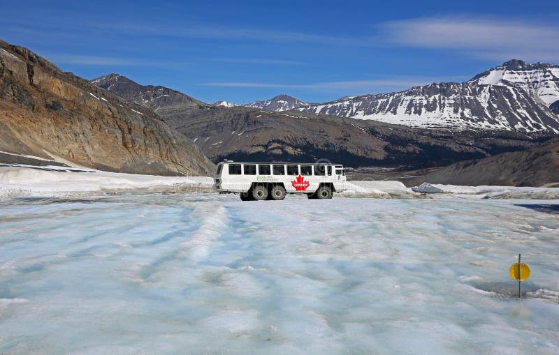 Glacier Vehicle on Athabasca Glacier Editorial Stock Photo - Image of ...