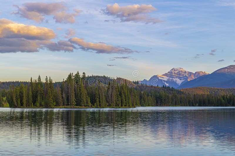 Jasper National Park Sunset, Canada Stock Photo - Image of national ...