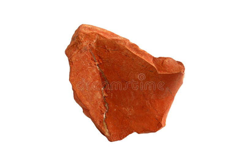 Cut Out of Macro Shooting Raw Specimen of Red Jasper Gemstone Rock ...
