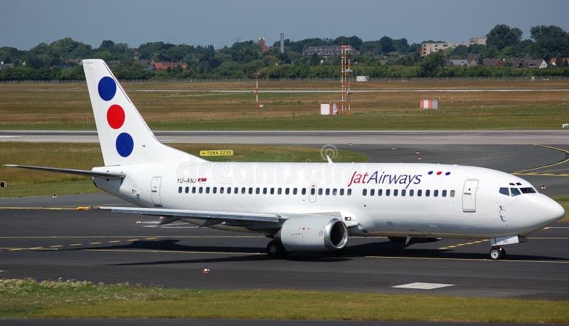 Jat Airways Boeing 737 editorial stock photo. Image of airplane - 17243823