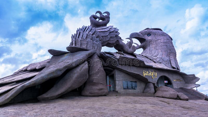 Jatayu Bird Statue stock photo. Image of person, tree - 227776796