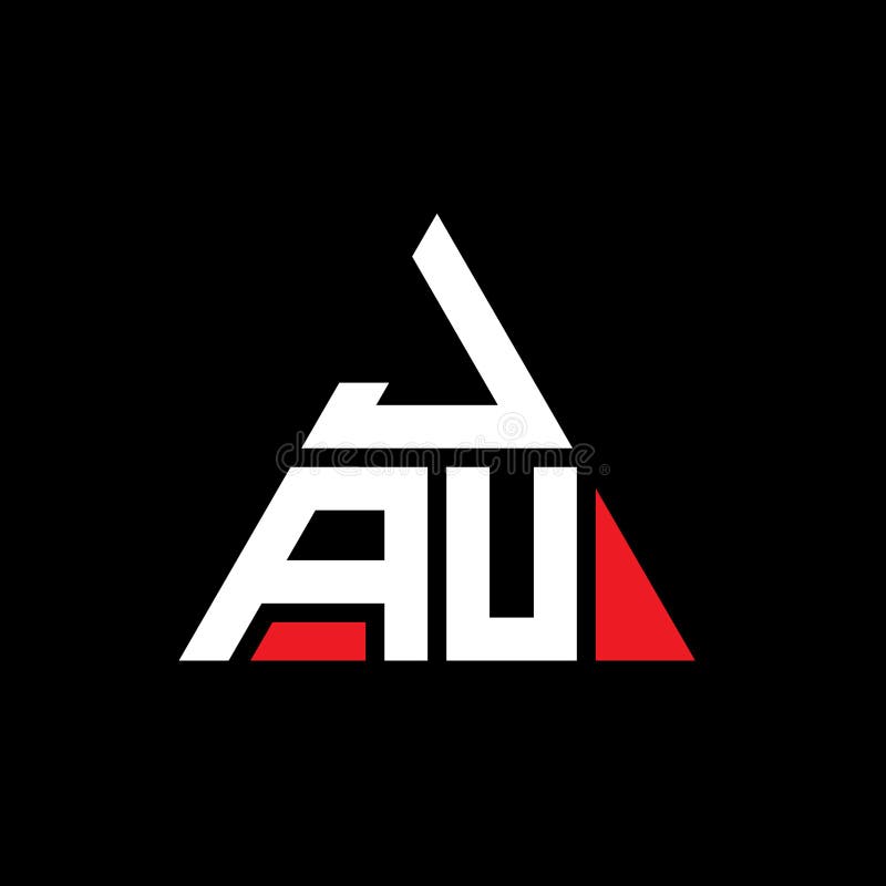JAU Triangle Letter Logo Design with Triangle Shape. JAU Triangle Logo ...