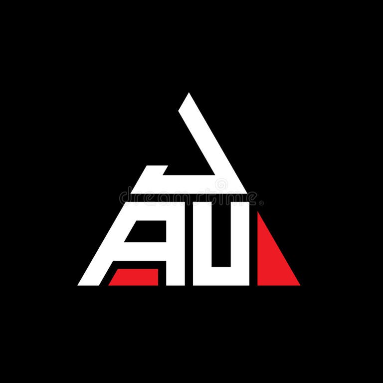 JAU Triangle Letter Logo Design with Triangle Shape. JAU Triangle Logo ...