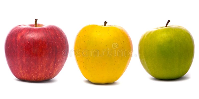 Jaune Rouge Vert Frais De Pommes Image stock - Image du sain, frais ...