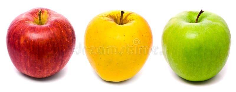 Jaune Rouge Vert Frais De Pommes Image stock - Image du vitamine, vert ...