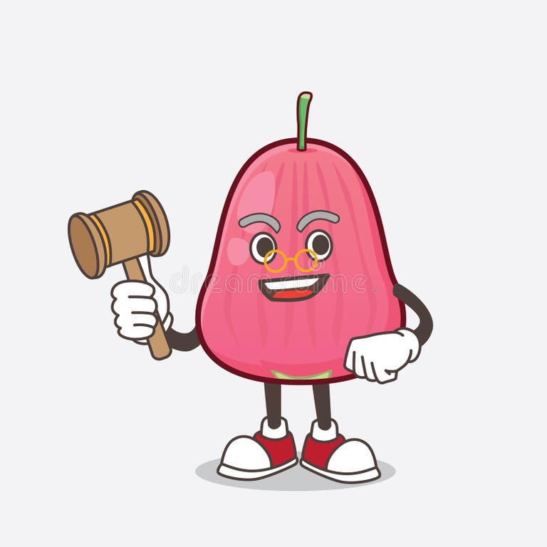 Java Apple Cartoon Mascot Character As Wise Judge Stock Vector ...