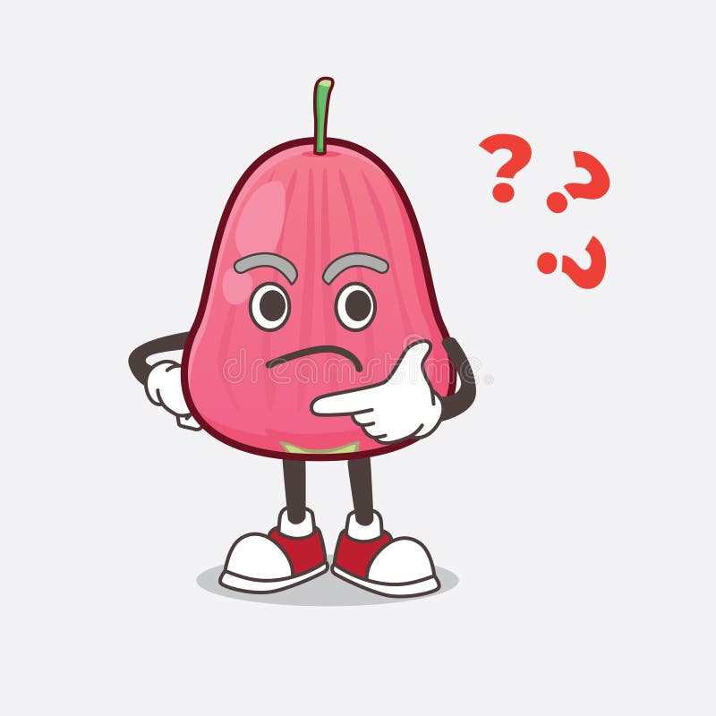 Java Apple Cartoon Mascot Character in a Confused Gesture Stock Vector ...