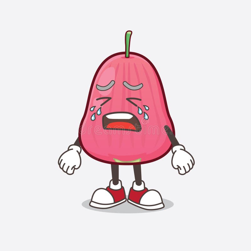 Java Apple Cartoon Mascot Character with Crying Expression Stock Vector ...