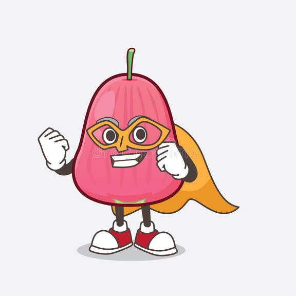 Java Apple Cartoon Mascot Character Dressed As a Super Hero Stock ...