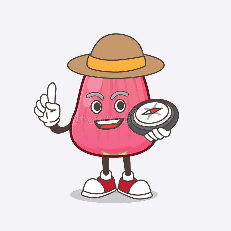 Java Apple Cartoon Mascot Character Having a Compass Stock Vector ...