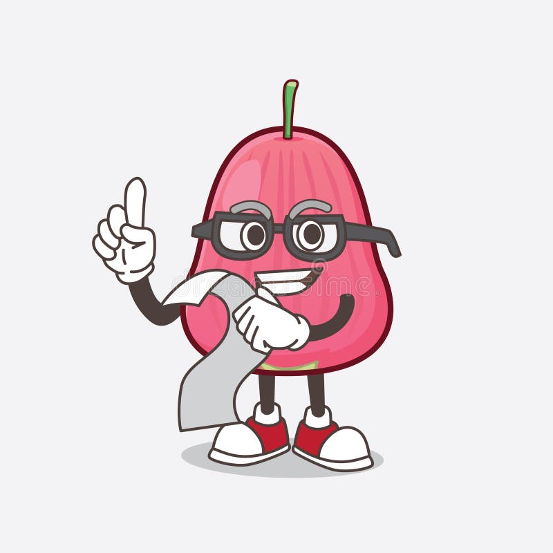 Java Apple Cartoon Mascot Character Holding a Menu Stock Vector ...