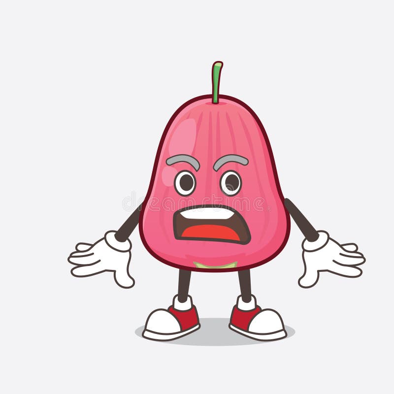 Java Apple Cartoon Mascot Character with a Surprised Gesture Stock ...