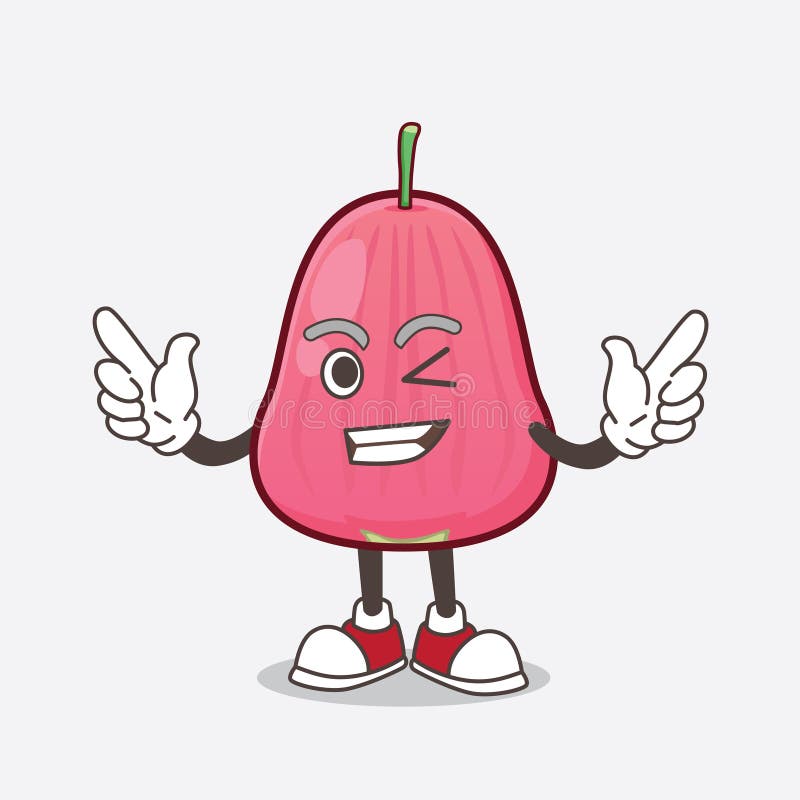 Java Apple Cartoon Mascot Character with Winking Eye Stock Vector ...