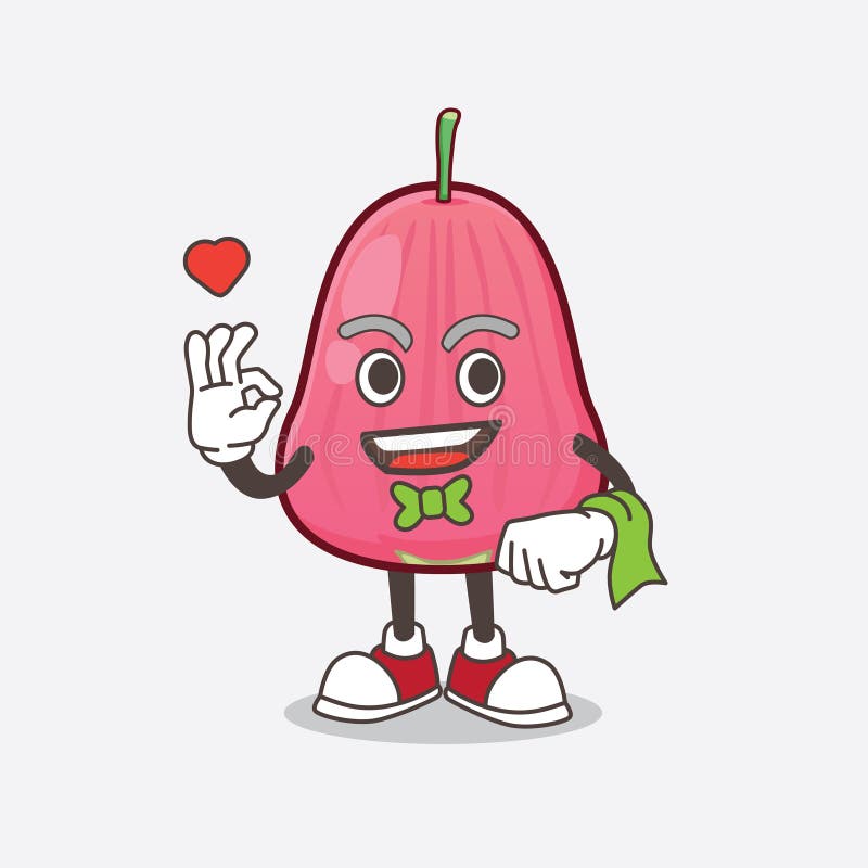 Java Apple Cartoon Mascot Character Working As a Waiter Stock Vector ...