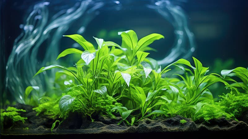 Java aquarium plants stock illustration. Illustration of hydrocotyle ...