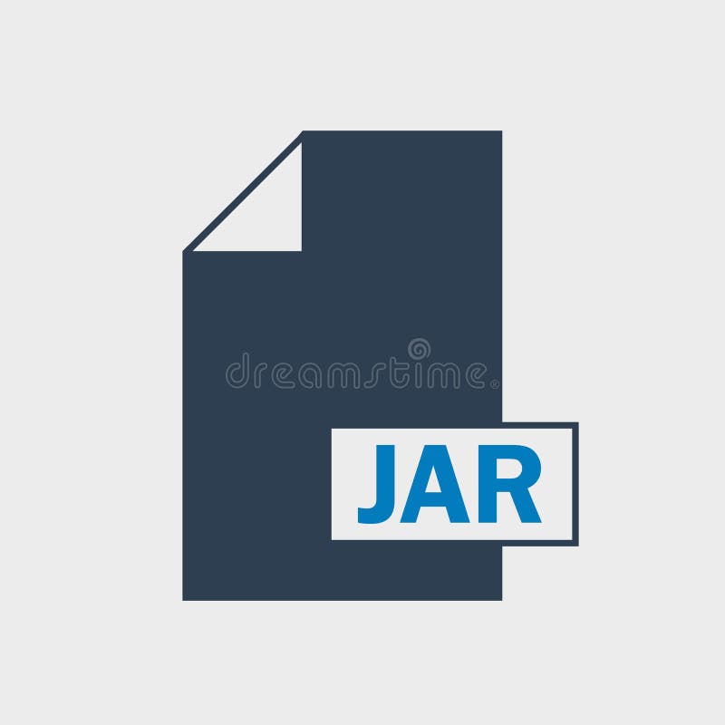 Java Archive JAR File Format Icon on Gray Background Stock Vector ...
