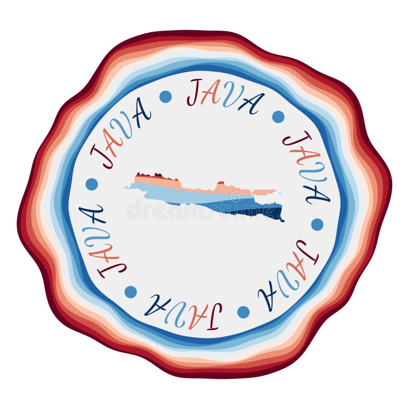 Java badge. stock vector. Illustration of island, bright - 193551504