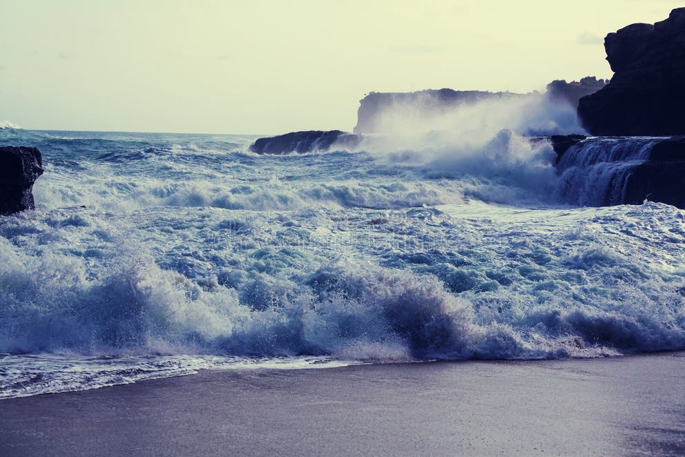 Java beach stock photo. Image of sunlight, rock, tropical - 61360652
