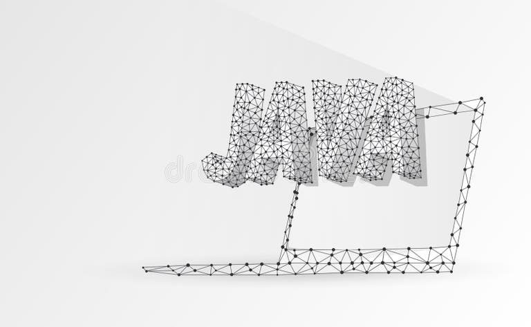 JAVA Coding Language on Notebook Screen. Device, Programming, Developing Concept Stock Vector ...