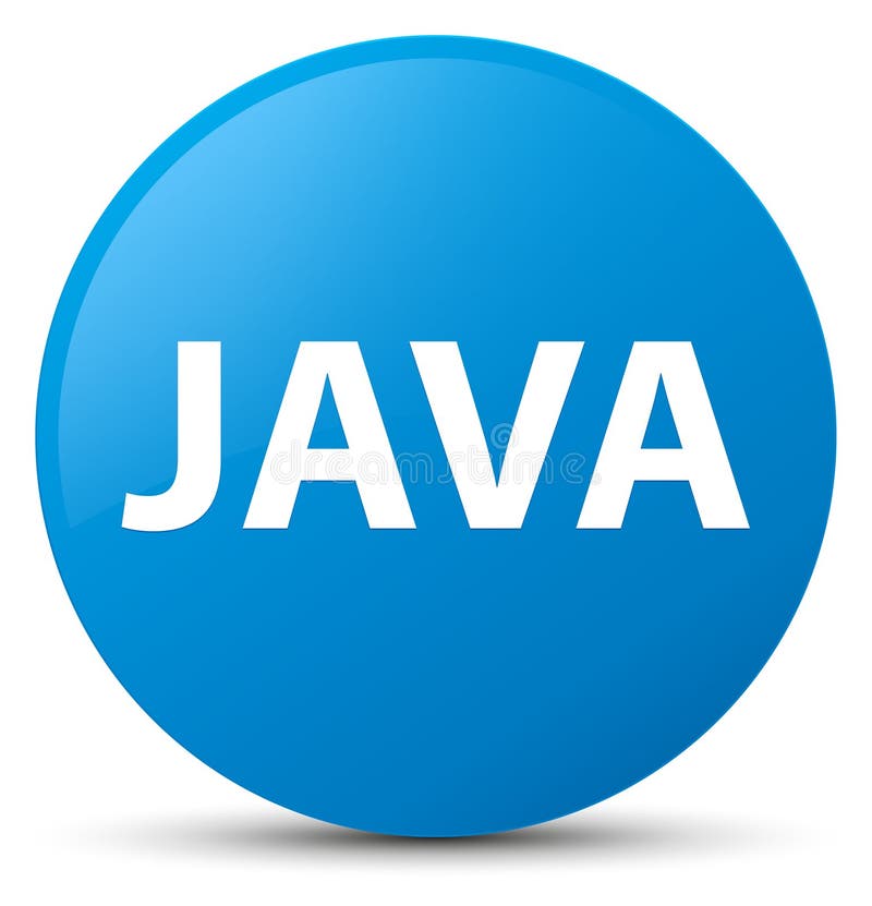 Java Cyan Blue Round Button Stock Illustration - Illustration of ...