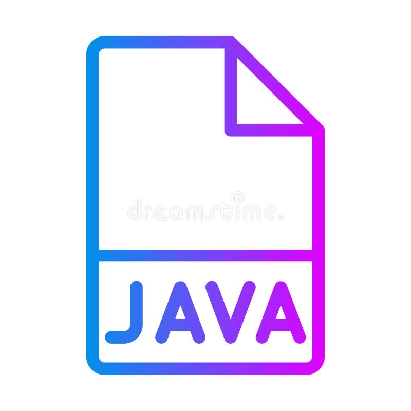 Java File Type Extension Symbol Gradient Coding Icons For Digital 5052