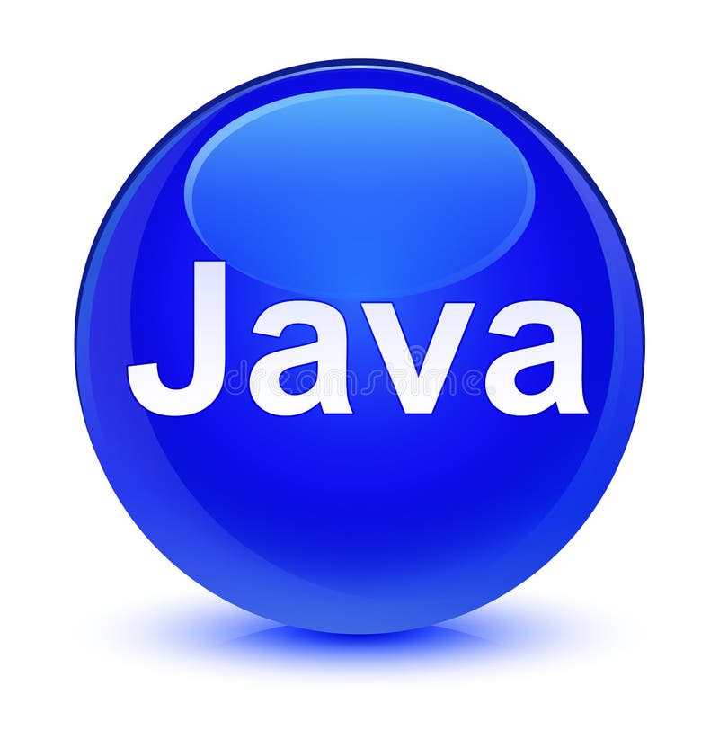 Java Glassy Blue Round Button Stock Illustration - Illustration of ...