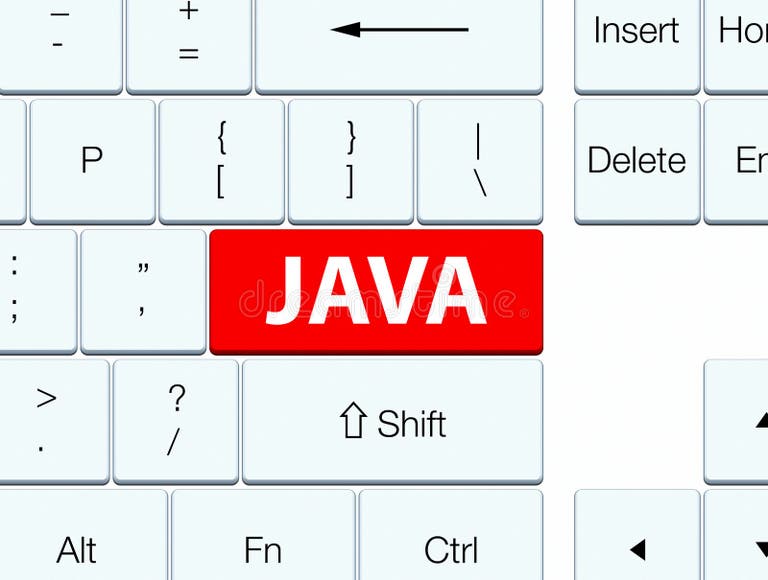 Java red keyboard button stock illustration. Illustration of keyboard ...