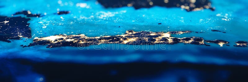 Java, Jakarta, Bali Tilt Shift Panorama Stock Illustration - Illustration of bokeh, business ...