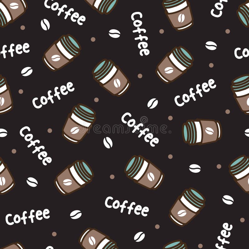 Java Jive Brewed Delights Takeaway Cup Pattern Stock Illustration ...