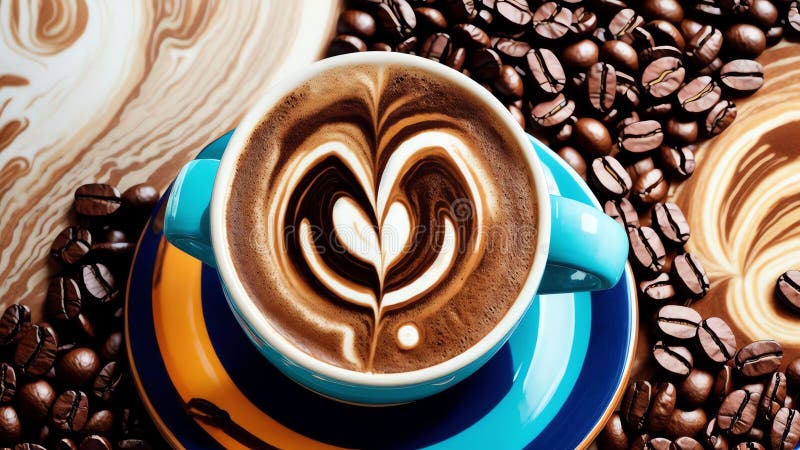 Java Joy a Colorful Celebration of National Coffee Day.AI Generated ...