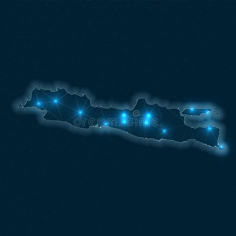 Java network map. stock vector. Illustration of geography - 236953785