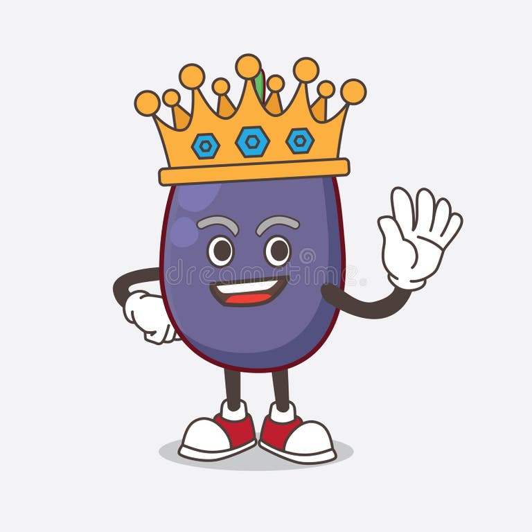 Java Plum Cartoon Mascot Character Stylized of King on Cartoon Mascot ...