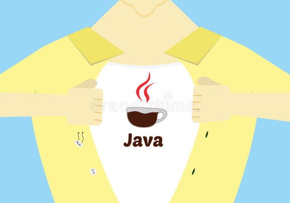 Java Programming Hero Flat Design. Advanced Java Programming Conceptual ...