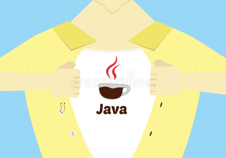 Java Programming Hero Flat Design. Advanced Java Programming Conceptual ...