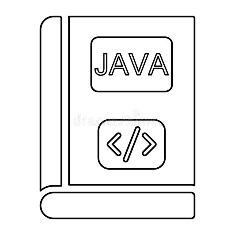 Java Programming Language Book Icon Stock Vector - Illustration of java, sign: 389133296