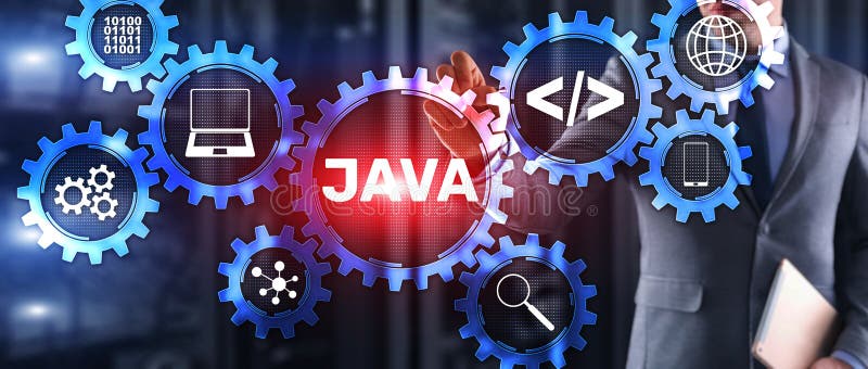 Java Programming Language And Web Development Concept On Virtual Screen Stock Image Image Of