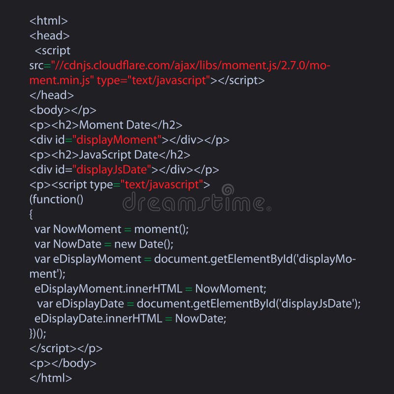 Java Script Code Text Computer Software Coding Vector Concept Stock
